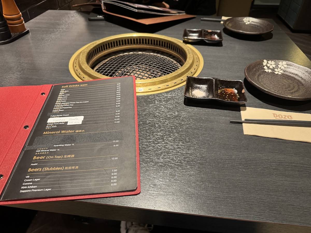 Menu at Dozo by 88 Wagyu House restaurant, St Leonards