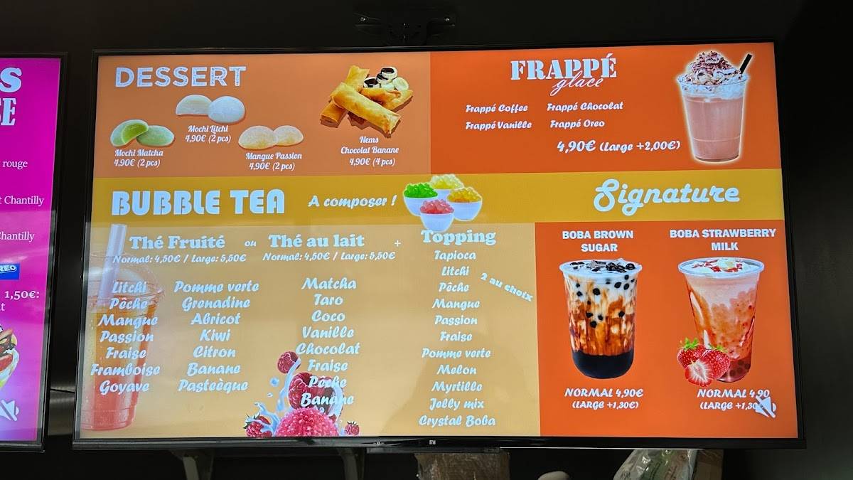 Menu at Dragon Bowl (Asian Food & Bubble Tea) restaurant, Marseille