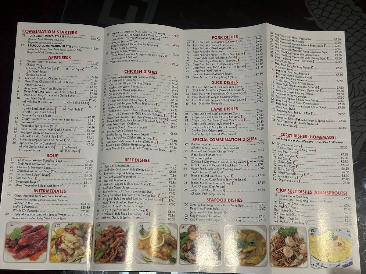 Menu at Dragon pub & bar, Littlehampton, 125 Sea Ln