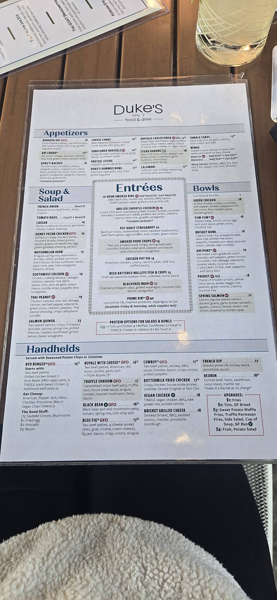 Menu at Duke's on 7 pub & bar, Minnetonka