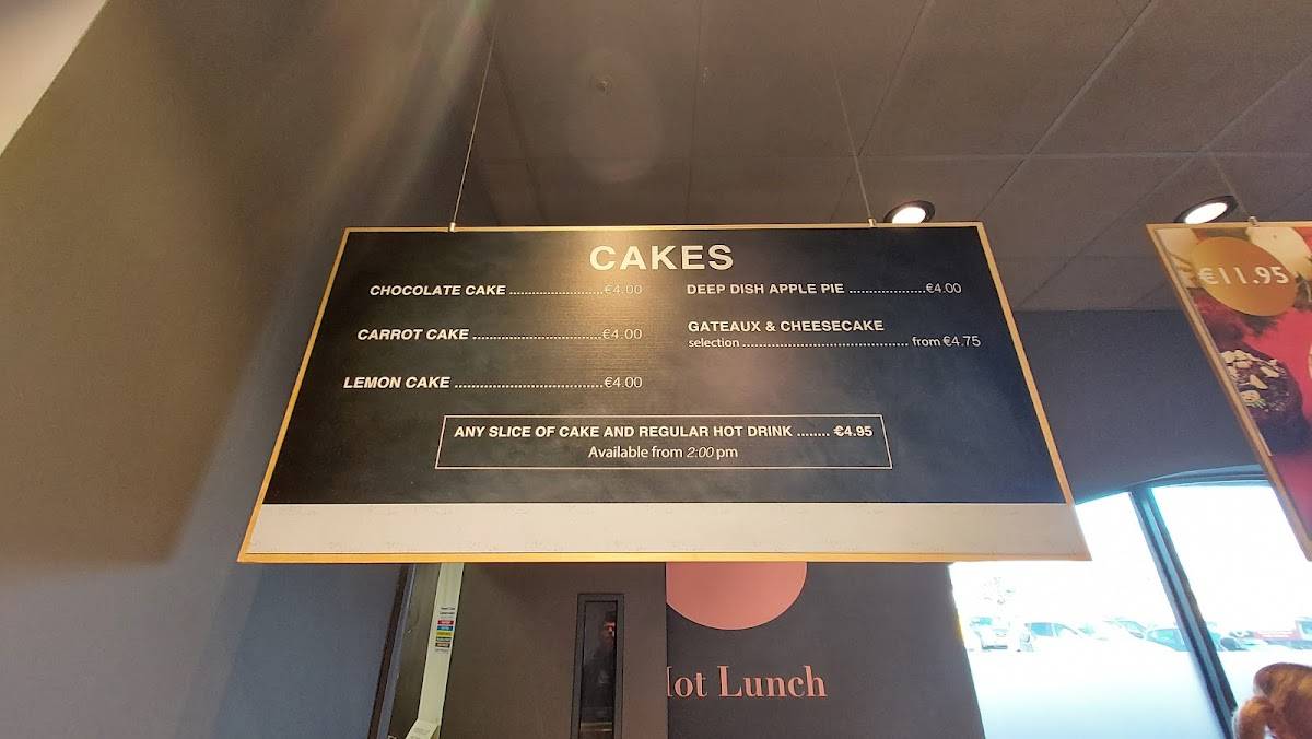 Menu at Dunnes Stores Cafe, Tralee
