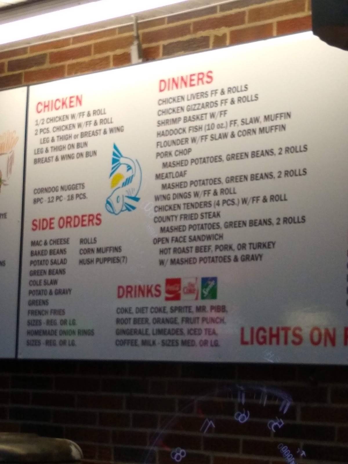 Menu at Dunn's Drive In Barbecue, Richmond