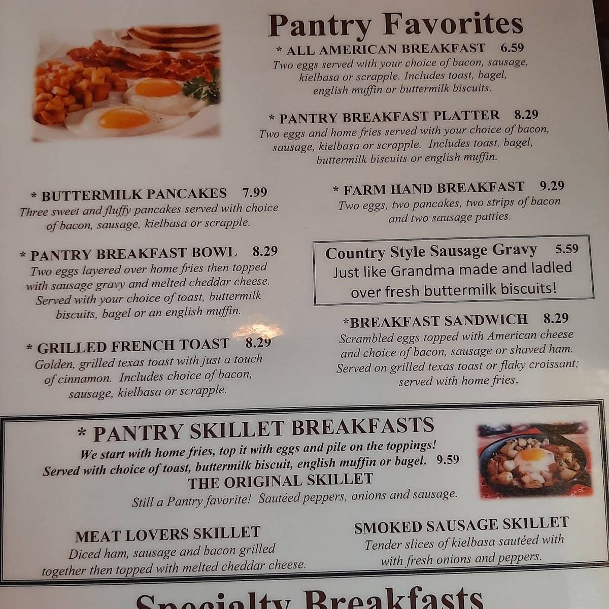 Menu at Dutch Pantry Family Restaurant, DuBois