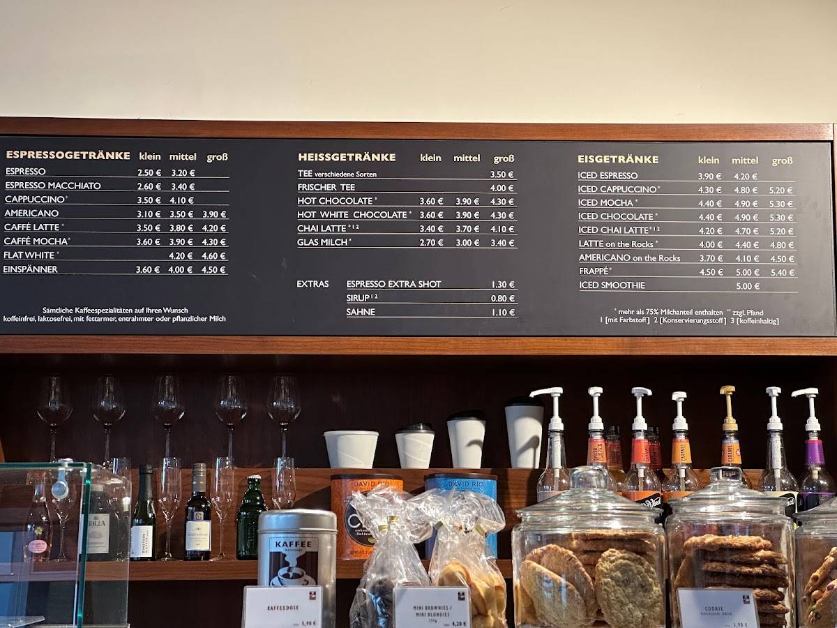 Menu at EINSTEIN KAFFEE am Mercedes Platz cafe, Berlin, Mühlenstraße 15