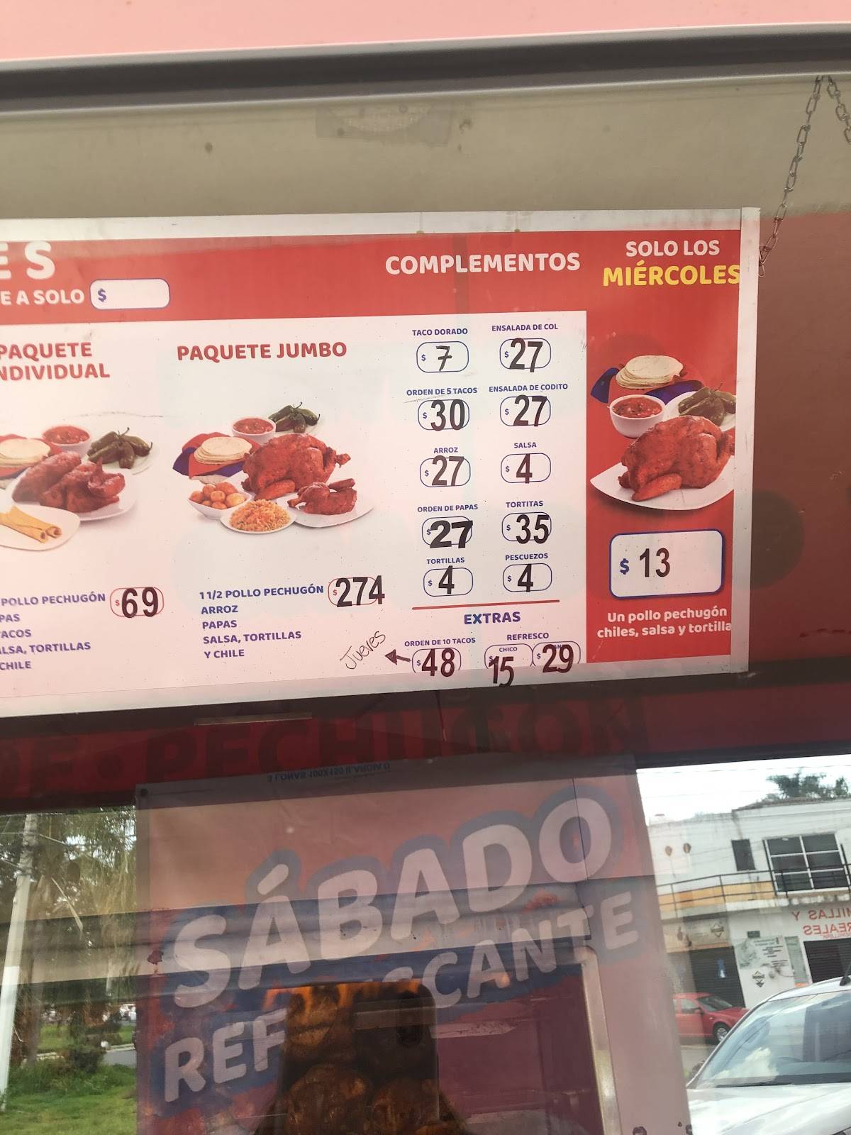 Carta del restaurante Pollo Pechugón Río Blanco, Guadalajara, Prol. Río ...
