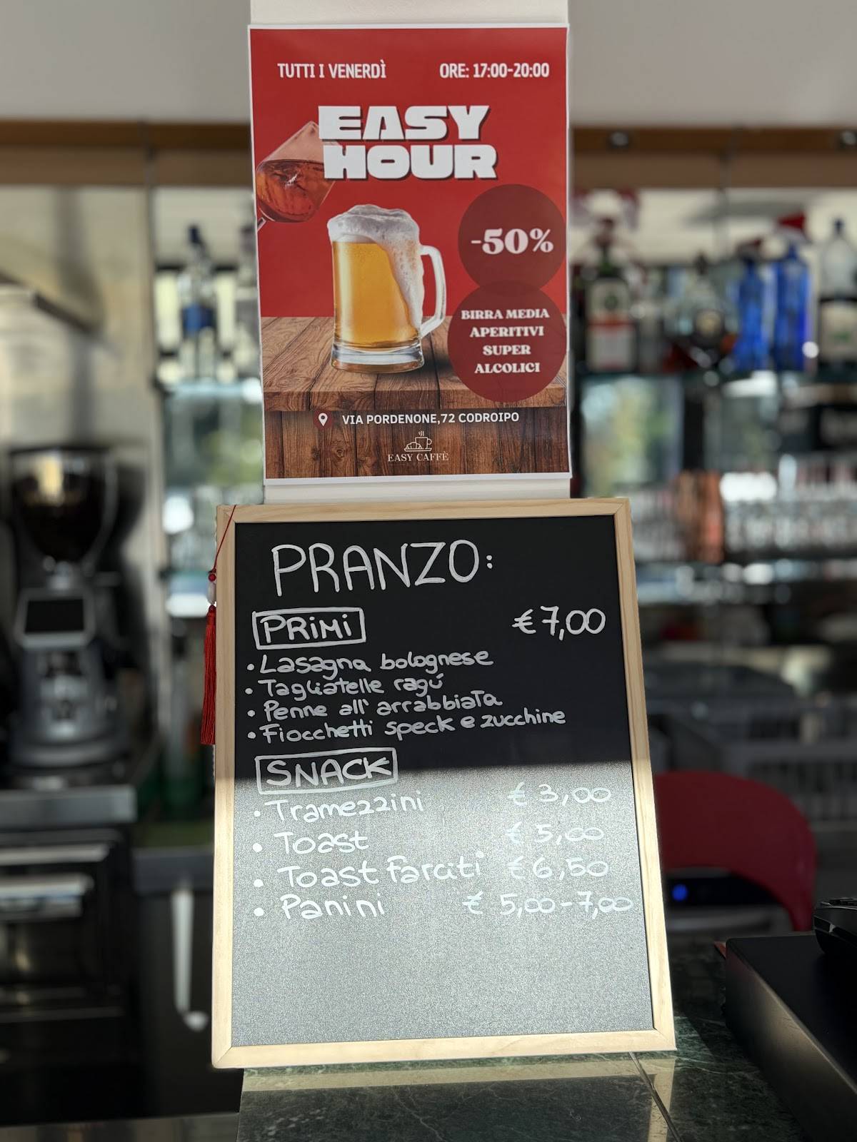 Menu at Easy Caffè & food pub & bar, Codroipo
