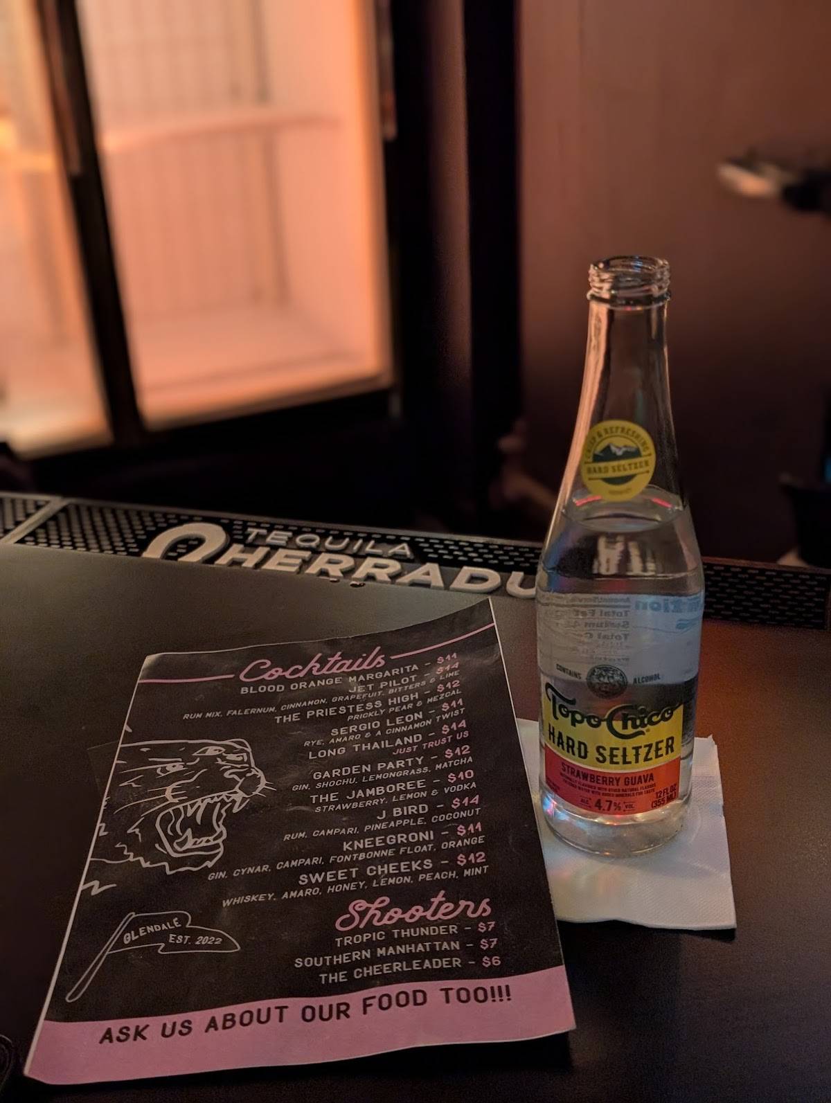 Menu at Easy Tiger Bar, Glendale