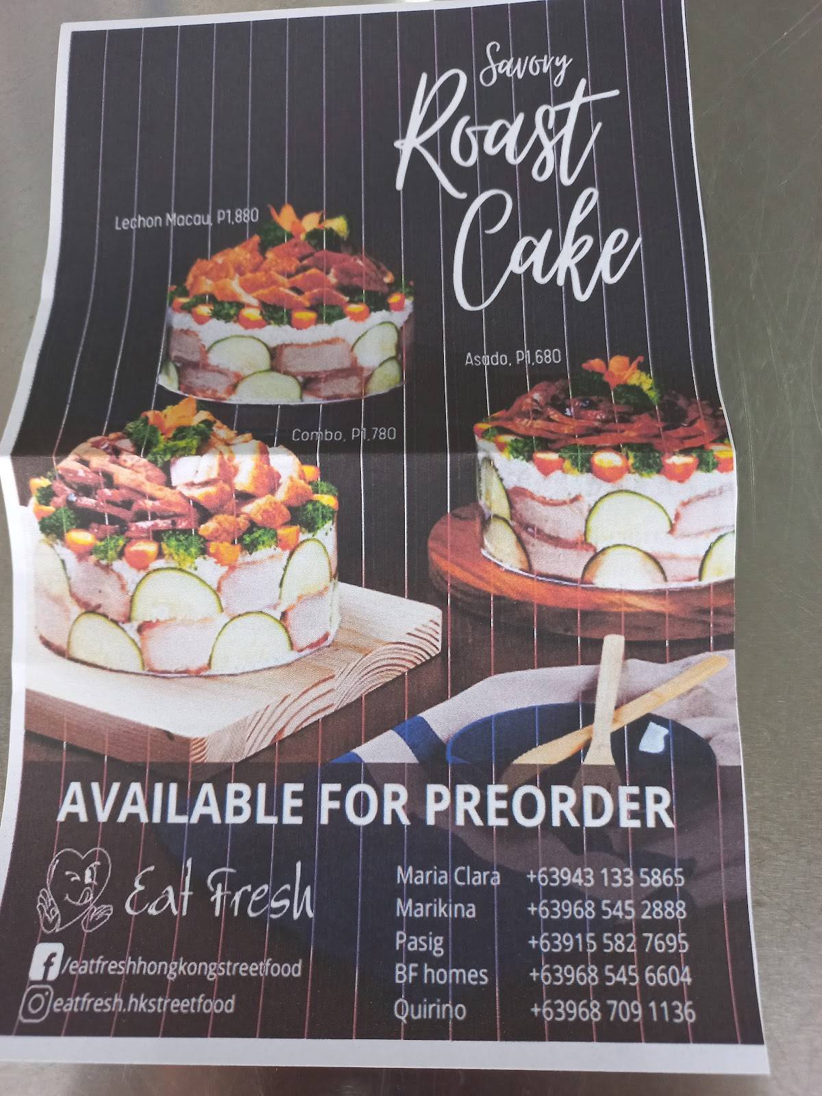 Carta del restaurante Eat Fresh Quirino, Ciudad Quezon