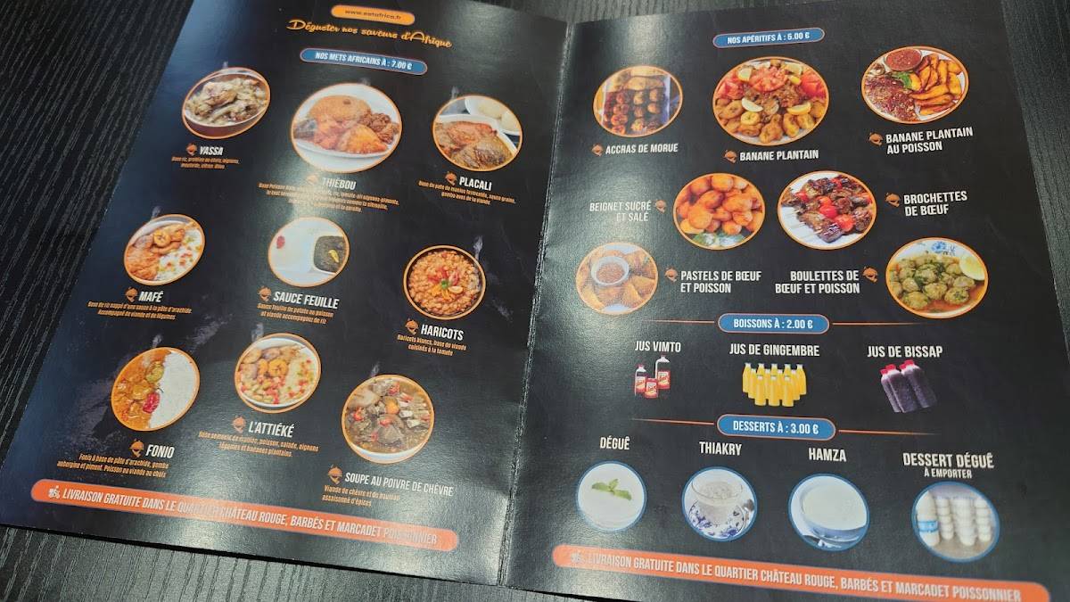 Menu au Eat africa - Restaurant africain, Paris