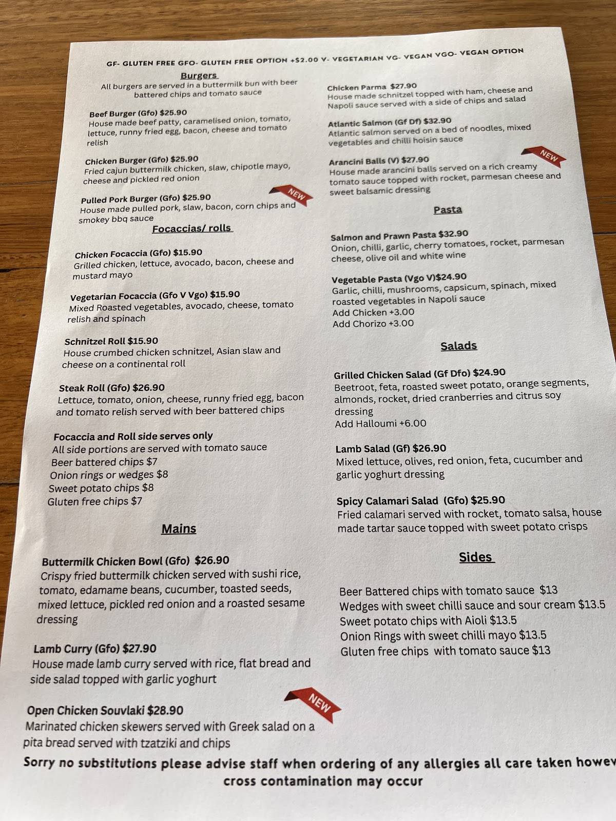Menu at Eating Station cafe, Ravenhall