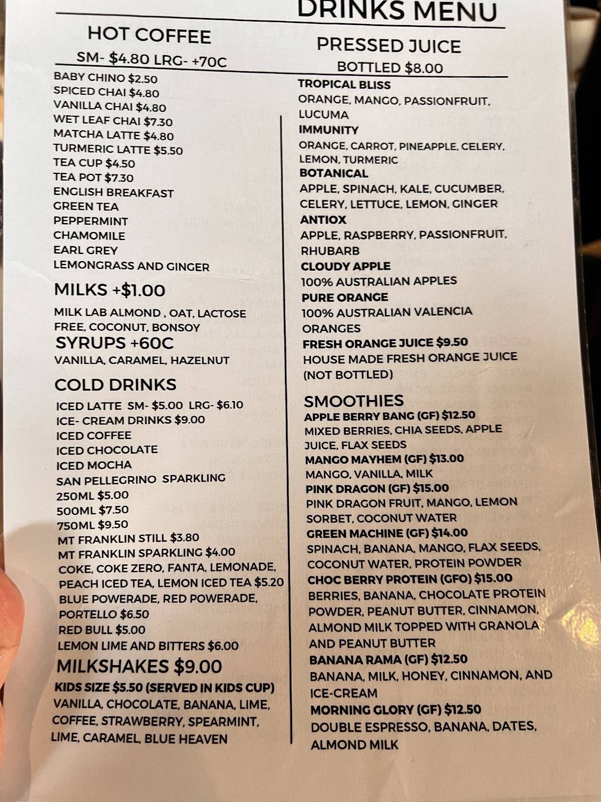Menu at Eating Station cafe, Ravenhall