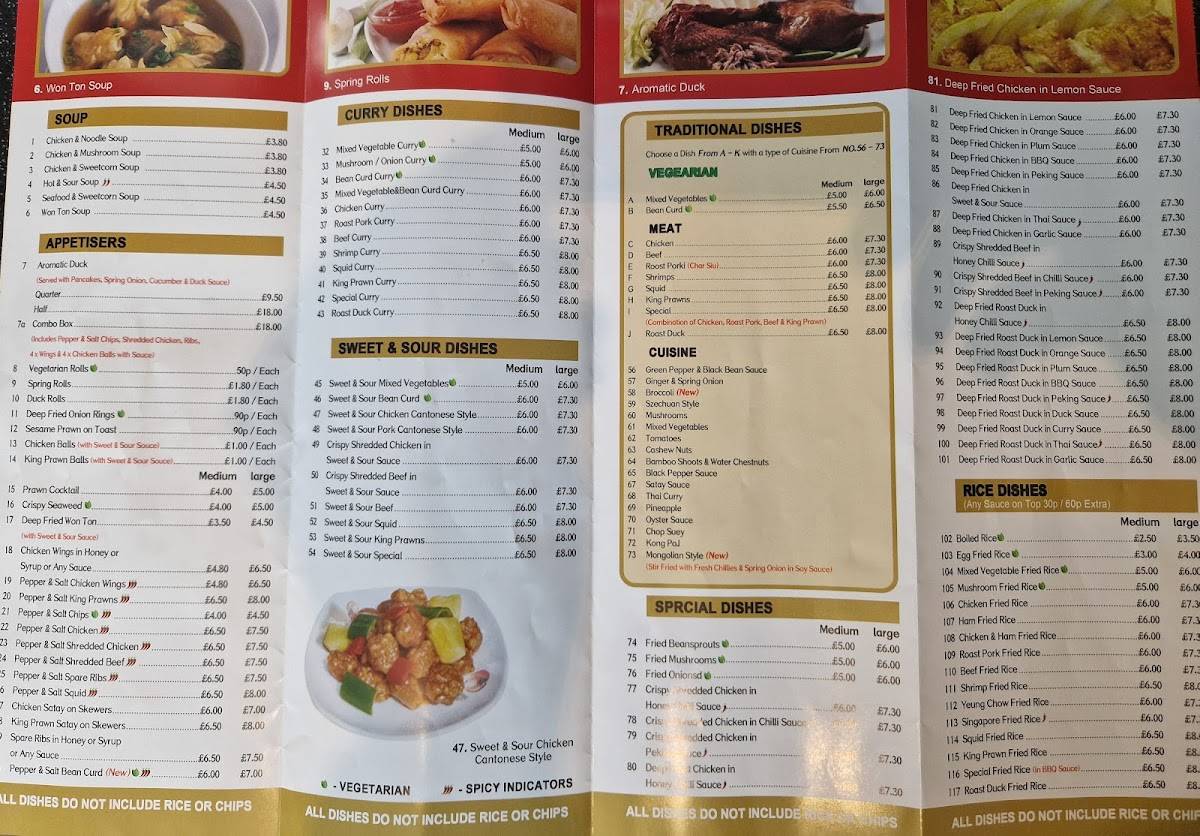 Menu at Jiuding fast food, Edinburgh