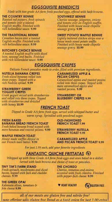 Menu at Eggsperience Breakfast & Lunch - Park Ridge cafe, Park Ridge ...