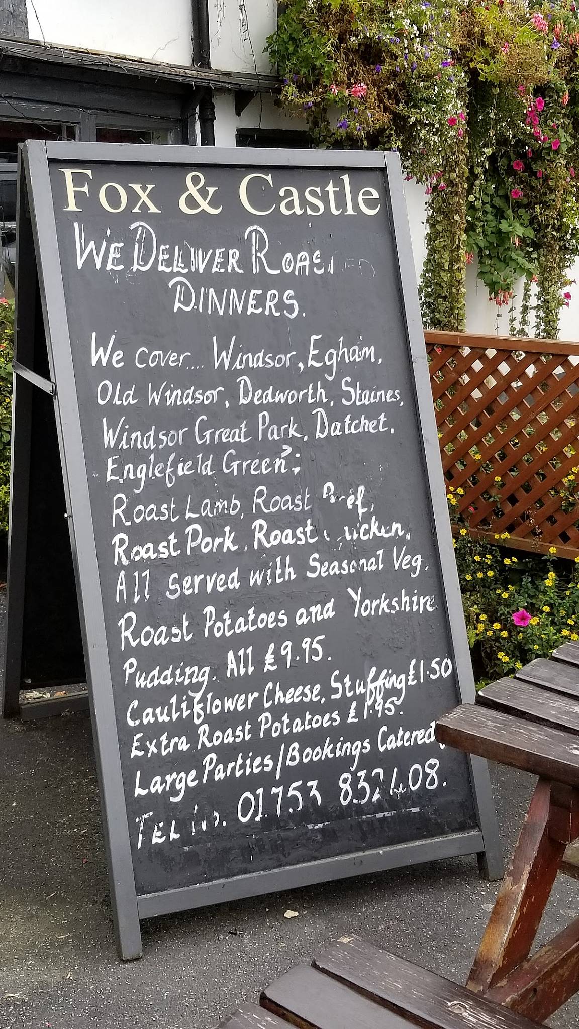 Menu at The Fox & Castle pub & bar, Windsor