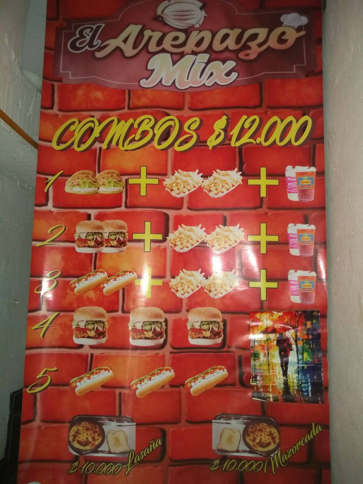 Carta de El Arepazo Mix Y Pizzería, Villavicencio