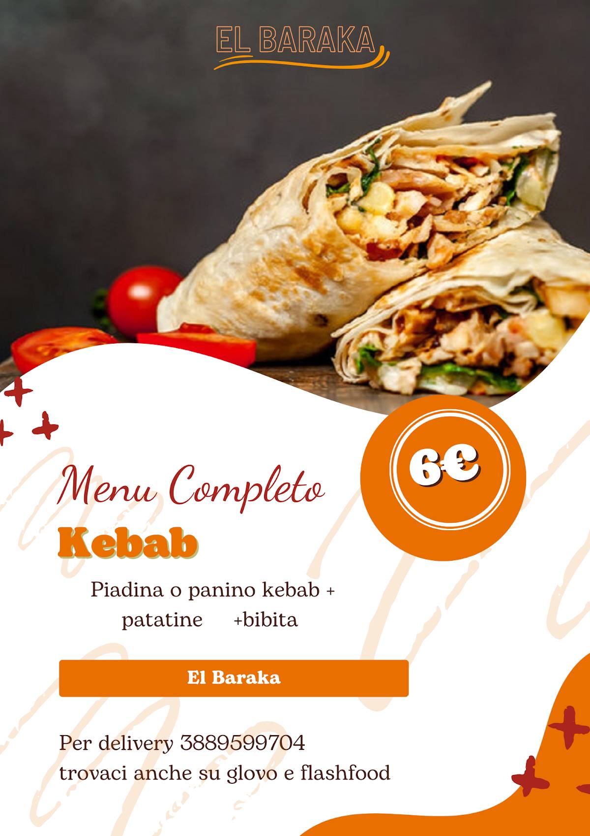 Speisekarte von El Baraka kebaberia tacos Pizzeria, Reggio Calabria