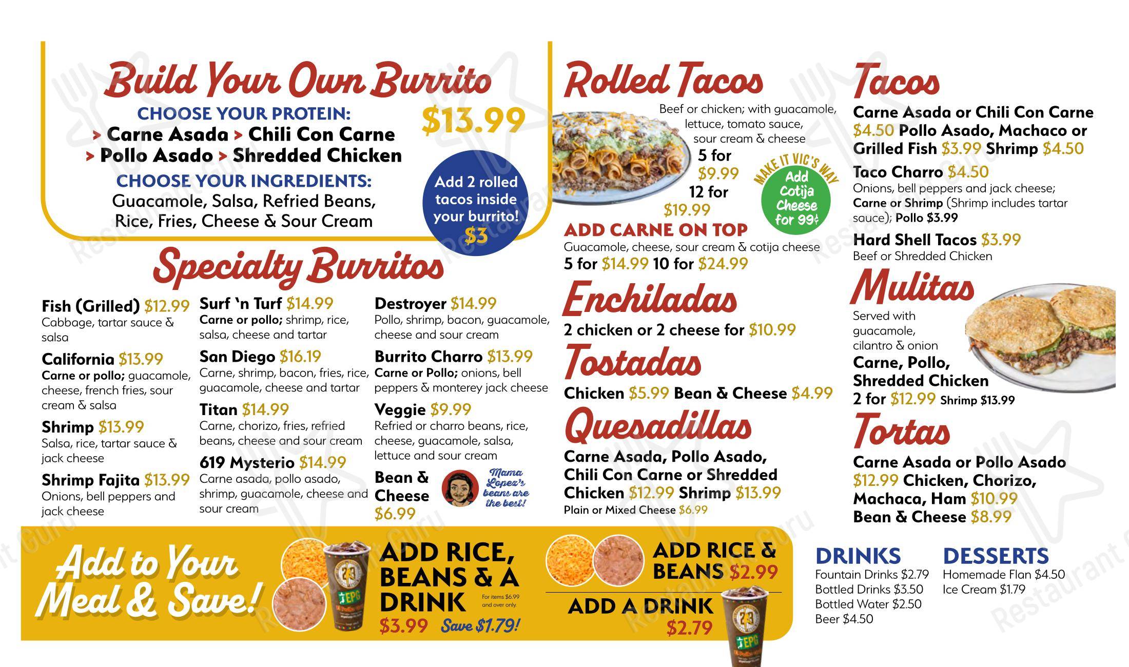 Menu at El Pollo Grill - Lemon Grove restaurant, Lemon Grove, Broadway