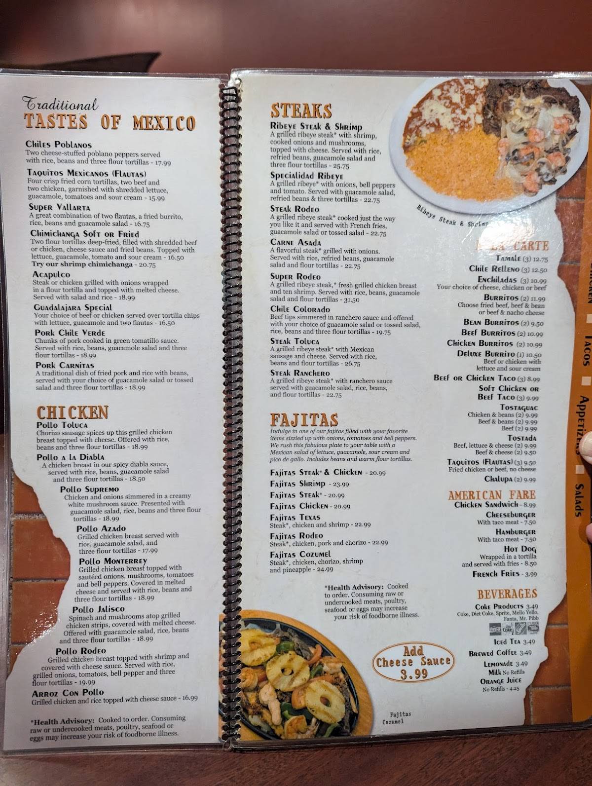 Menu at El Rodeo Mexican Restaurant, Benton Harbor