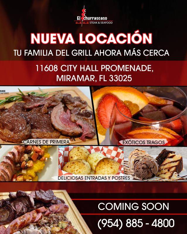 Menu at El Churrascaso Grill - Miramar restaurant, Miramar
