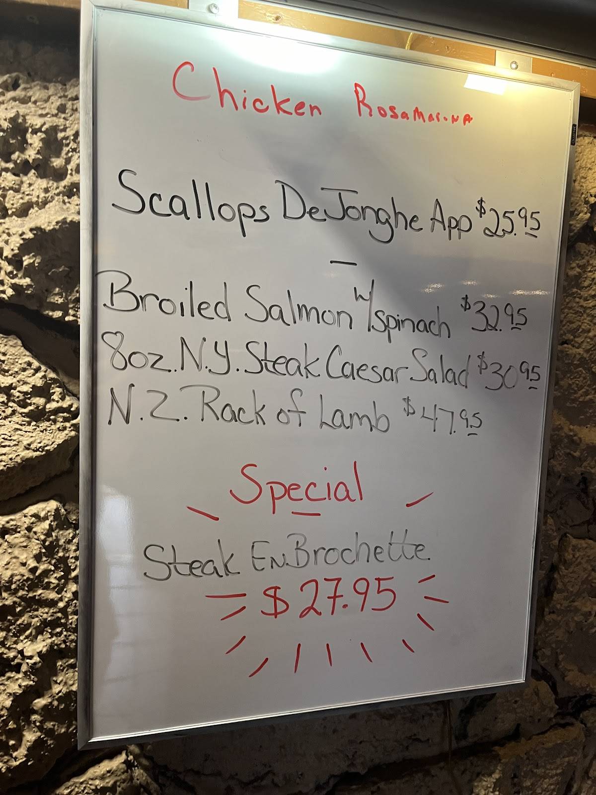 Menu at Elba's Golden Steer steakhouse, Forest Park