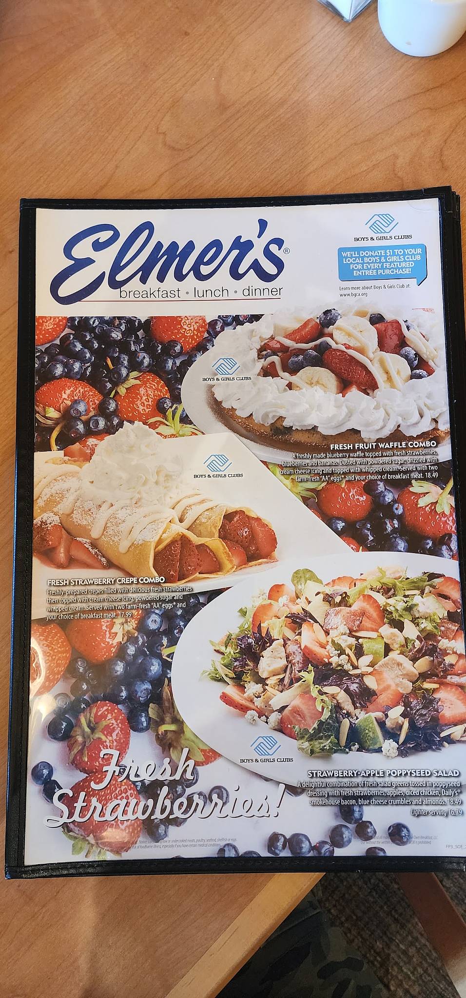 Menu at Elmer's Restaurant (North Medford, OR), Medford