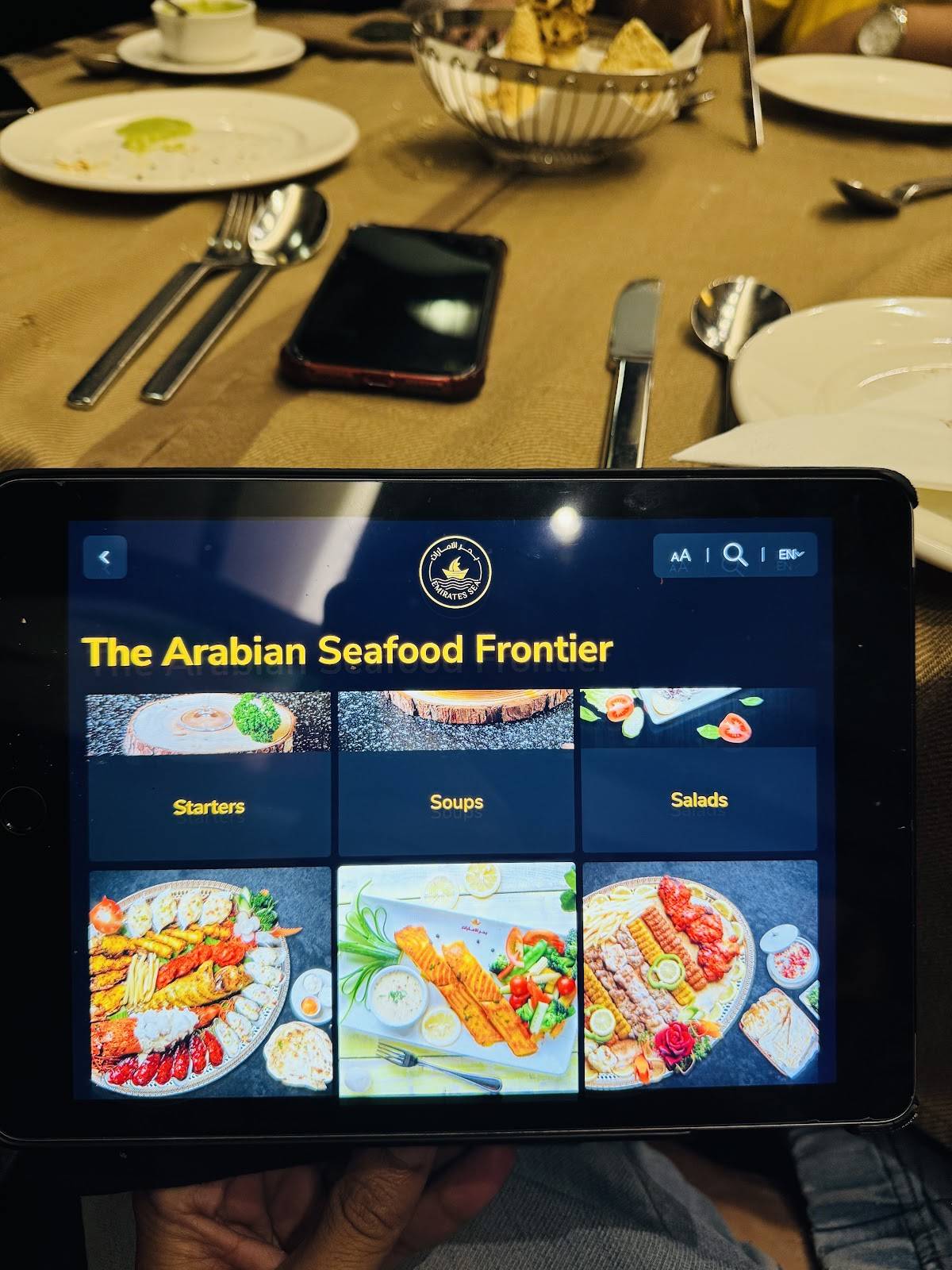Menu at Emirates Sea Restaurant - Fujairah, Fujairah