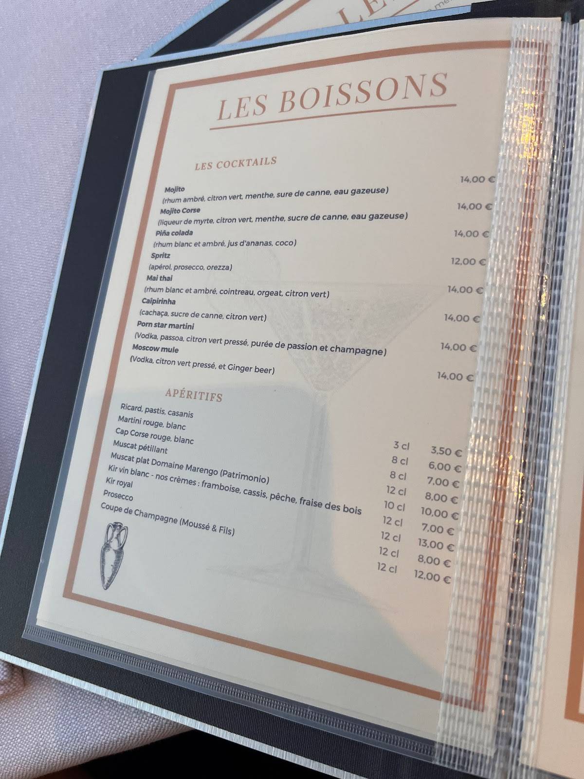 Menu at Emporium restaurant, Lecci