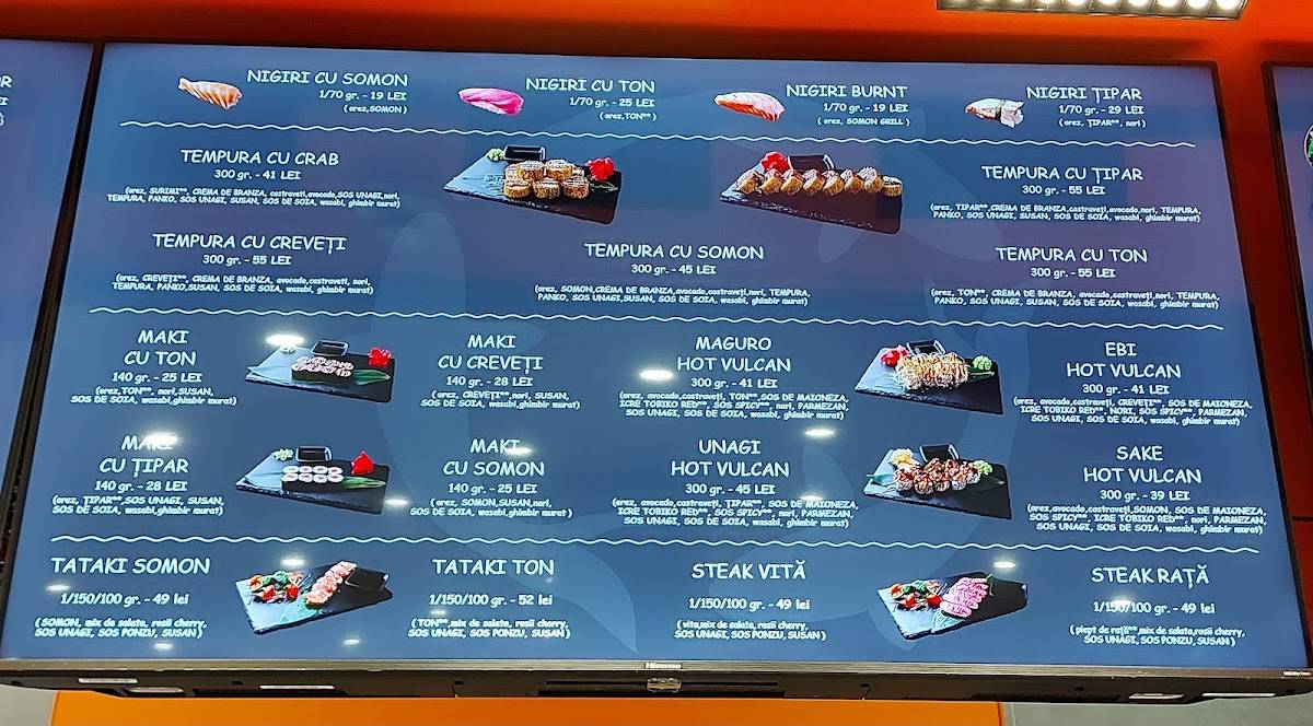 Menu at Enjoy Sushi, Galați
