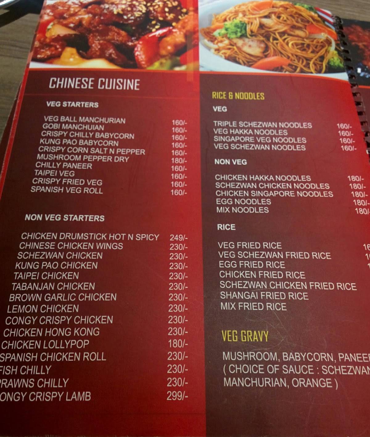 Menu at Epicurus, Bengaluru, 84/1A