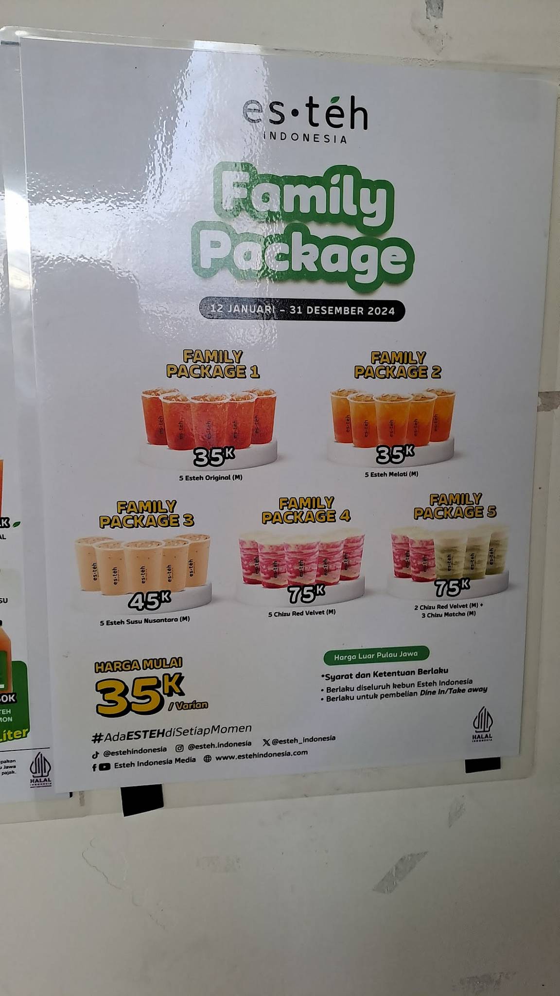 Carta del café Es Teh Indonesia - Tabanan, Tabanan