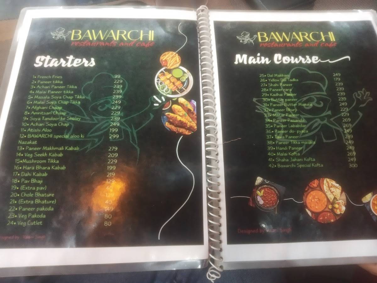 Menu at Bawarchi Restaurant, Etawah
