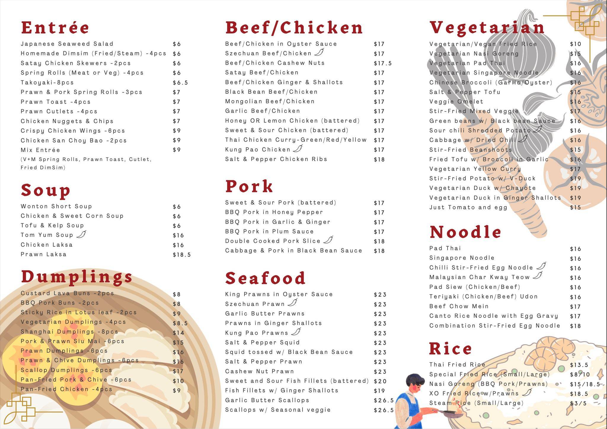Menu at Ethan Kitchen restaurant, Monbulk