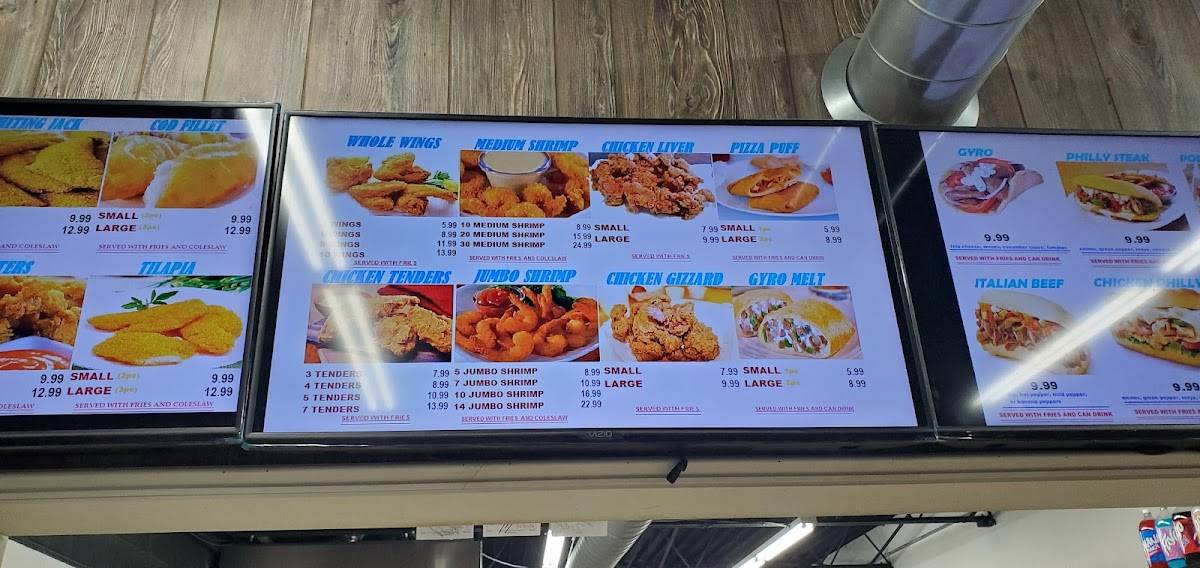 Menu at Journey Fish & Chicken restaurant, Evansville