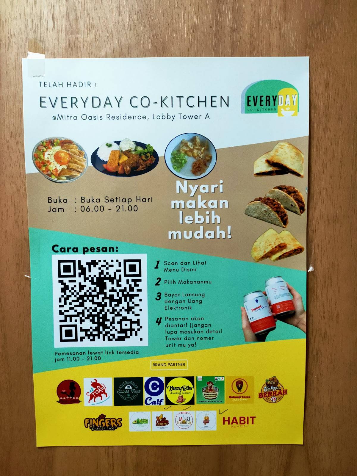 Menu at Everyday co-Kitchen restaurant, Central Jakarta
