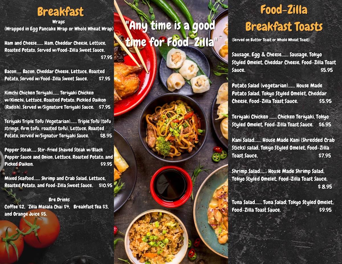 Menu at FOOD-Zilla restaurant, Woburn