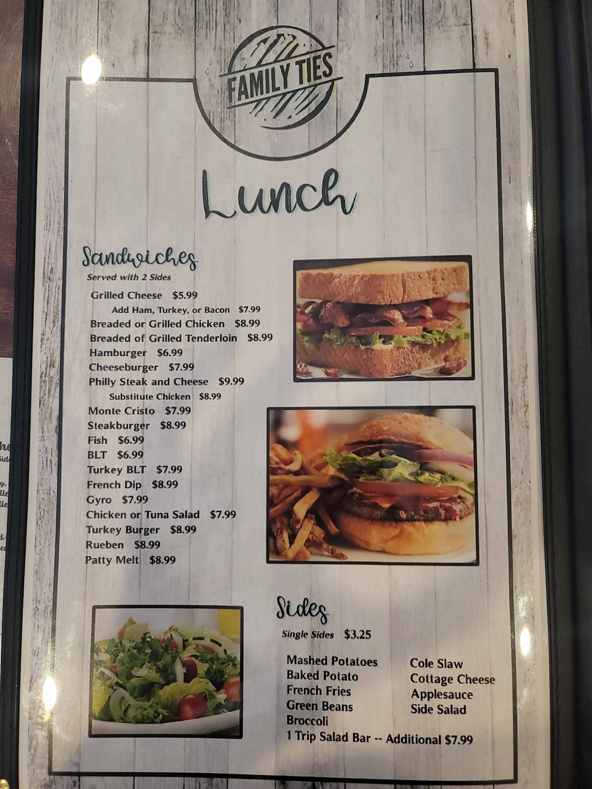 Menu at Paris Family Restaurant, Paris, N Main St