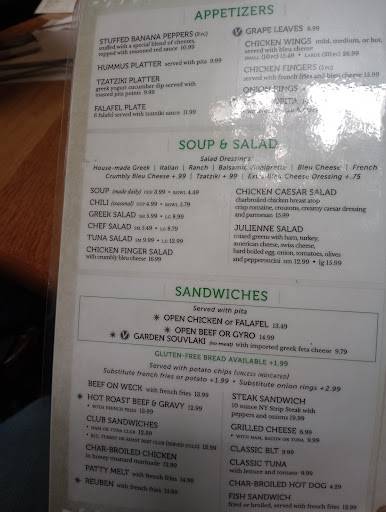 Menu at Family Tree restaurant, Amherst, Bailey Ave