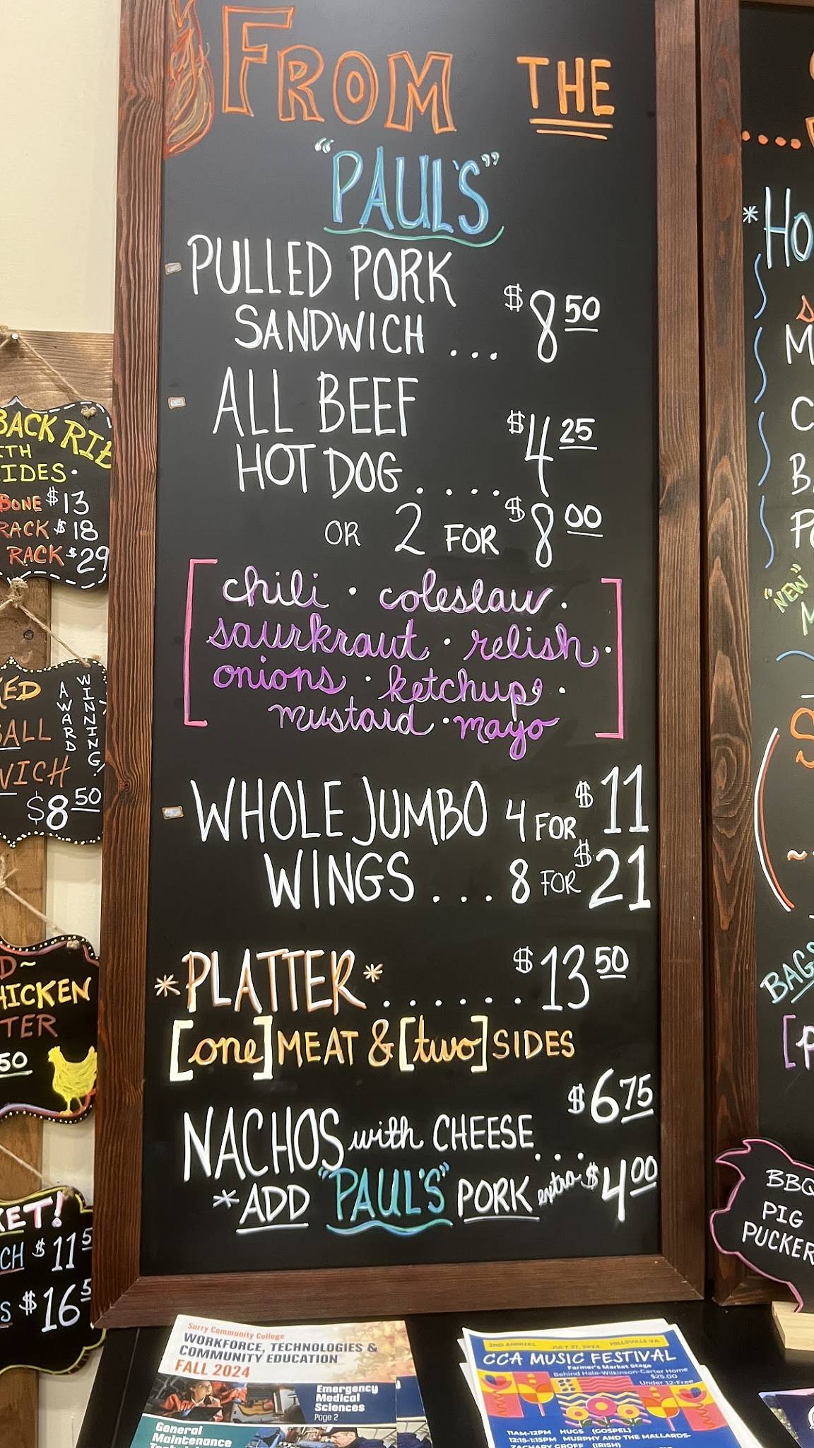 Menu at Fancy Gap Country Store restaurant, Fancy Gap