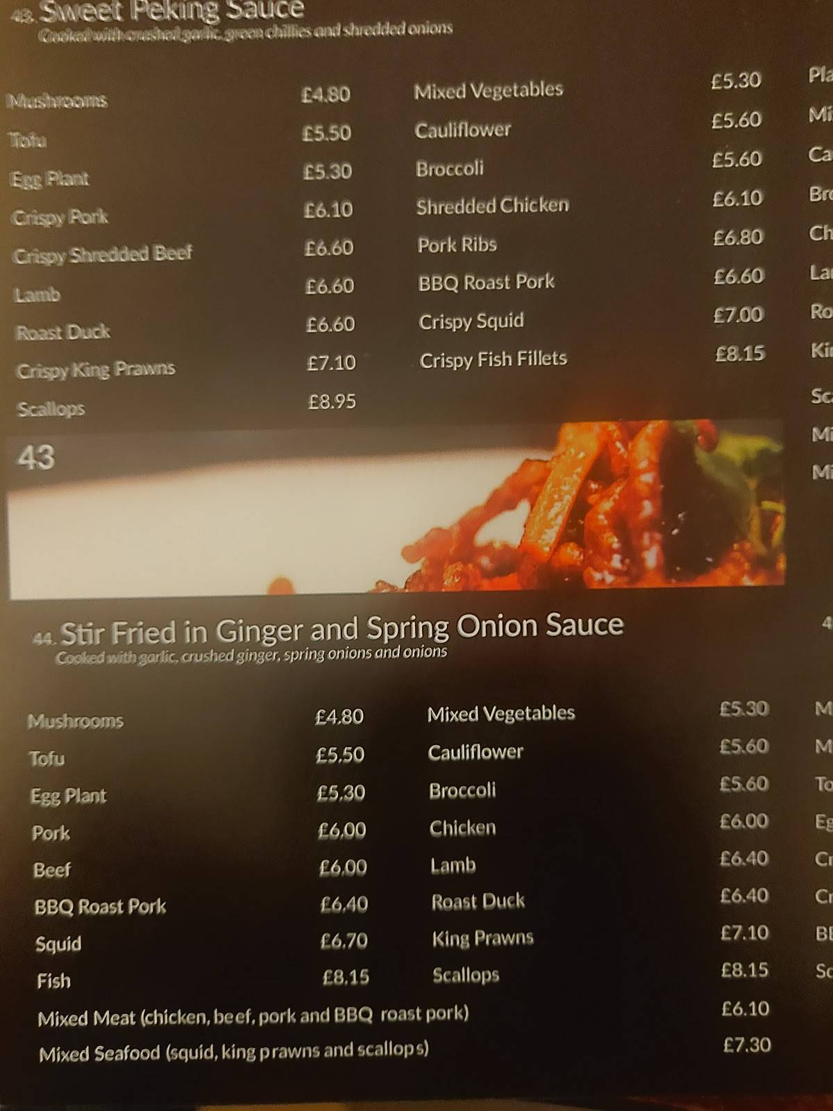 Menu at Chung's Chinese fast food, Hounslow, 13 New Heston Rd