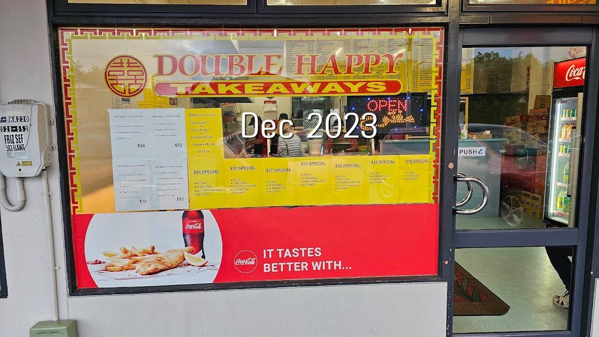 Menu at Double Happy Chinese Takeaways fast food, Taupo