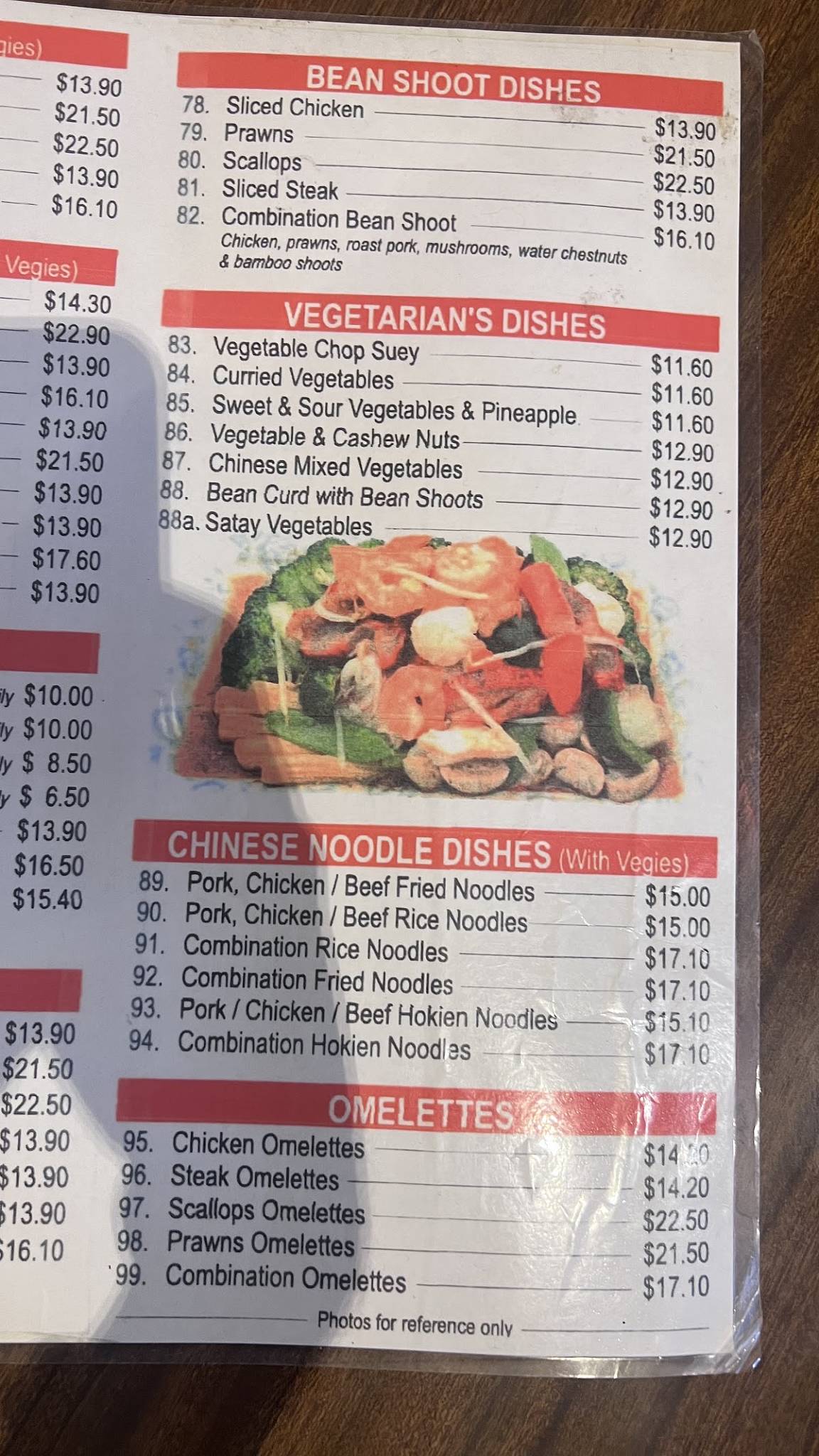 Menu at Golden Up fast food, Wendouree