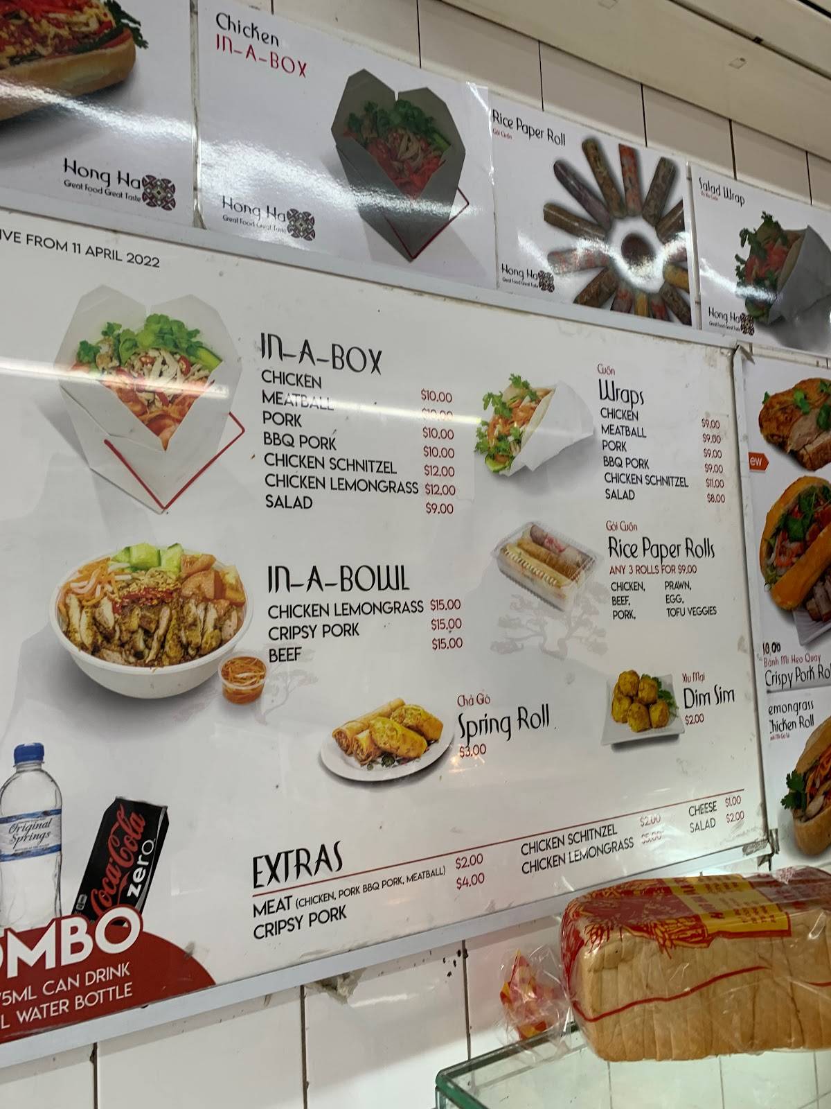Menu at Hong Ha Bakery Mascot, Mascot