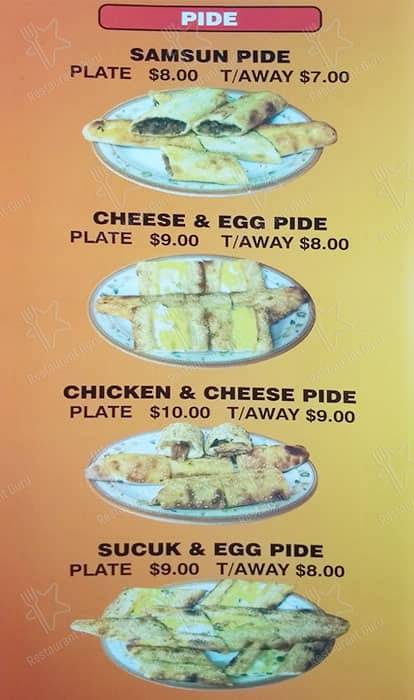 Menu at Katik Turkish Take Away fast food, Campbellfield
