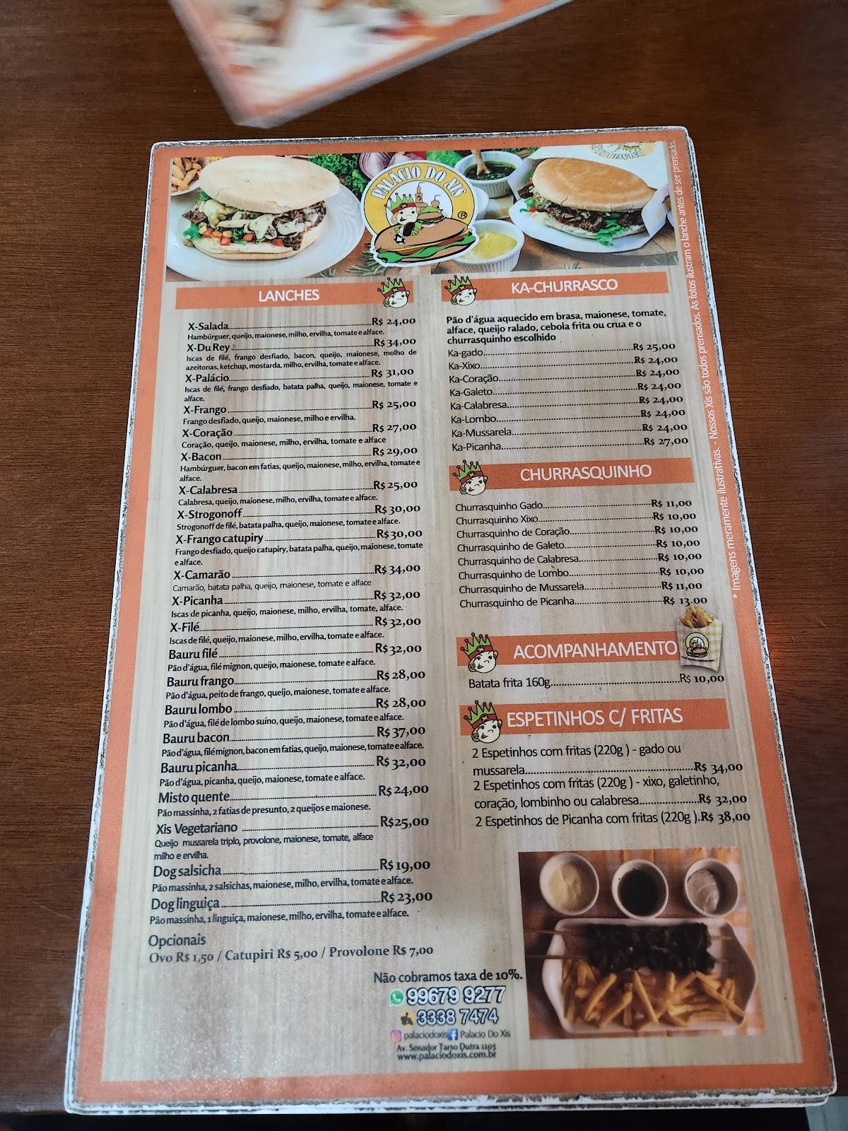 Menu em Palácio do Xis restaurante de fast food, Porto Alegre, 1105 - 3