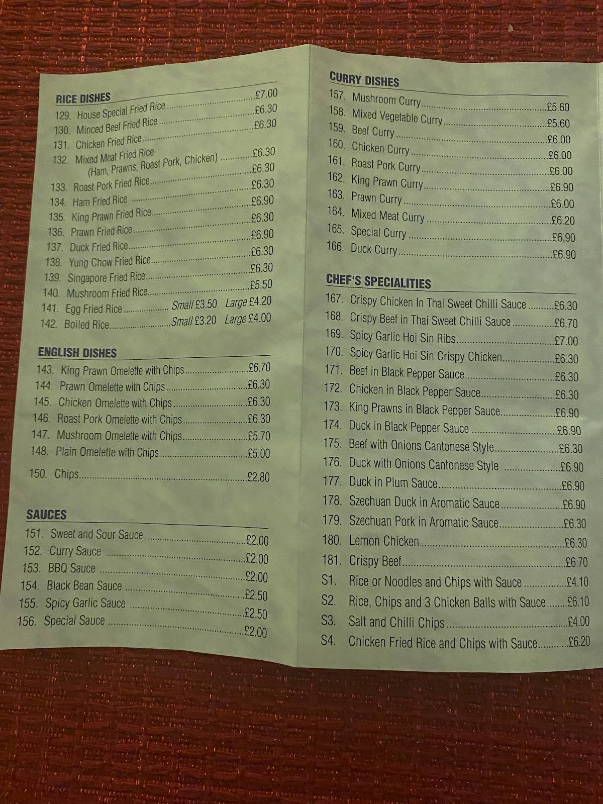 Menu at Wishful House fast food, Penarth