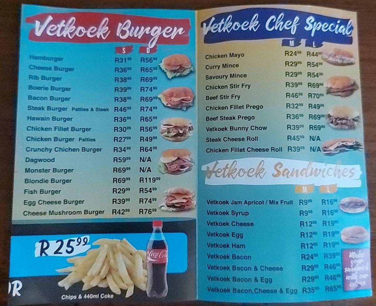 Menu at Fat Cake City (Mountain View) restaurant, South Africa