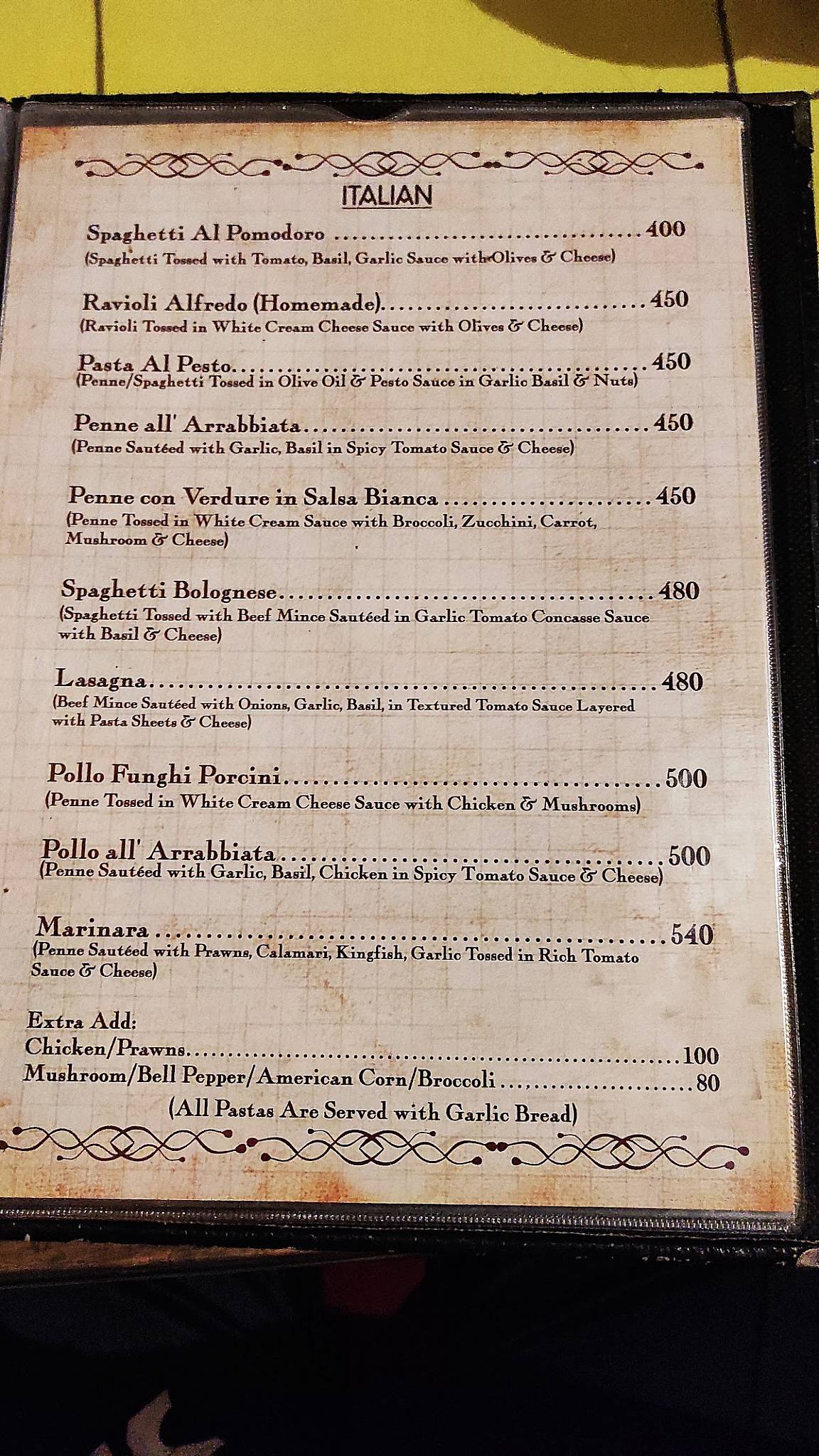 Menu at Fat Fish, Arpora, Calangute - Arpora Rd