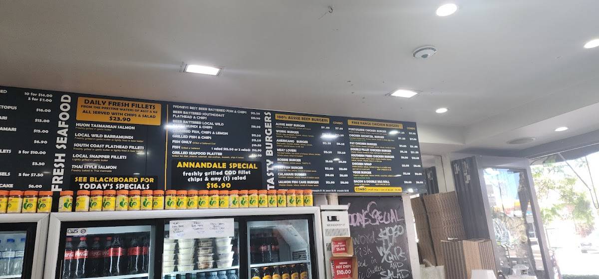 Menu at Fat Fish restaurant, Annandale