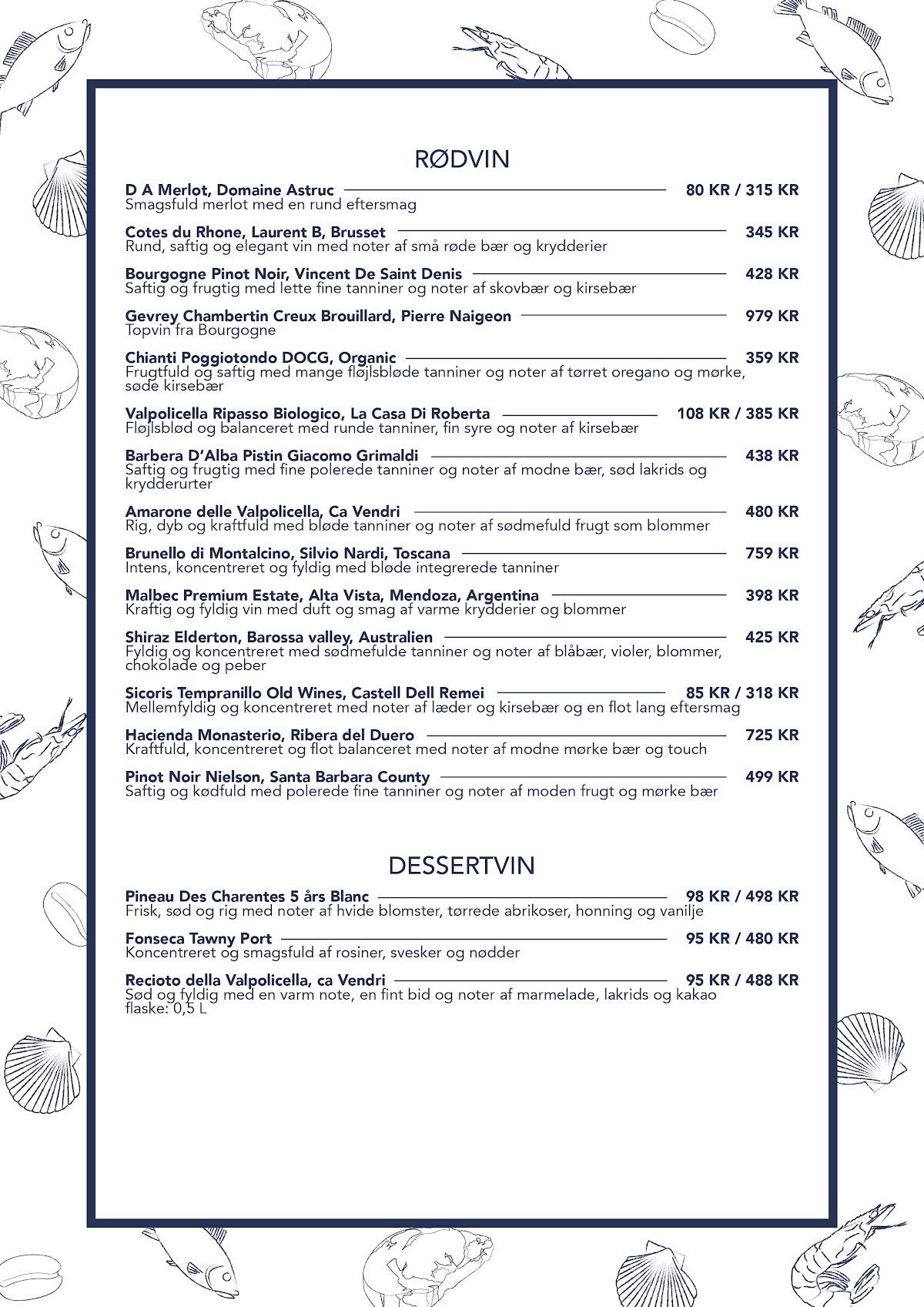 Speisekarte von Restaurant Proviant, Faxe Ladeplads