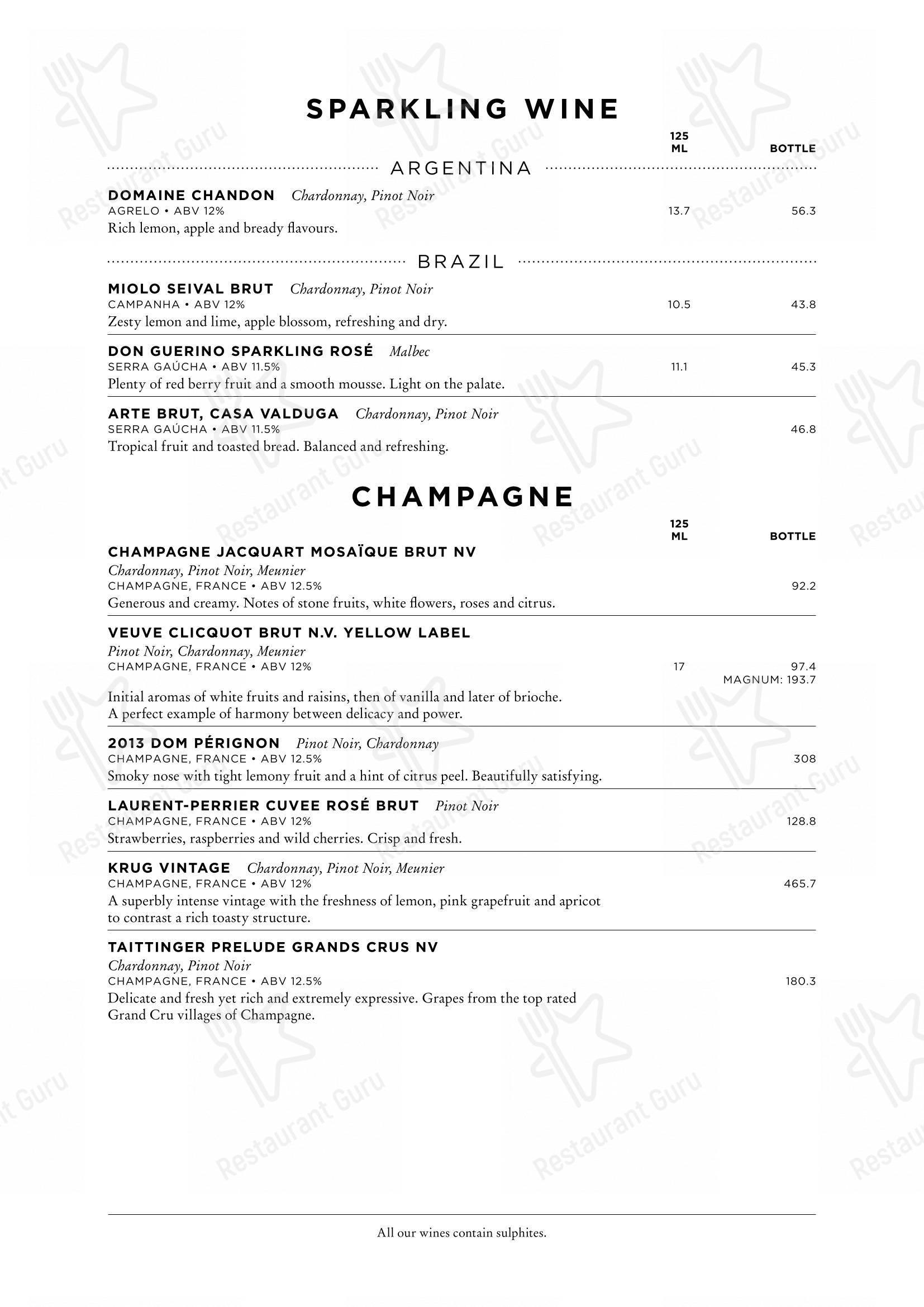 Menu at Fazenda Rodizio Bar & Grill Manchester, Manchester
